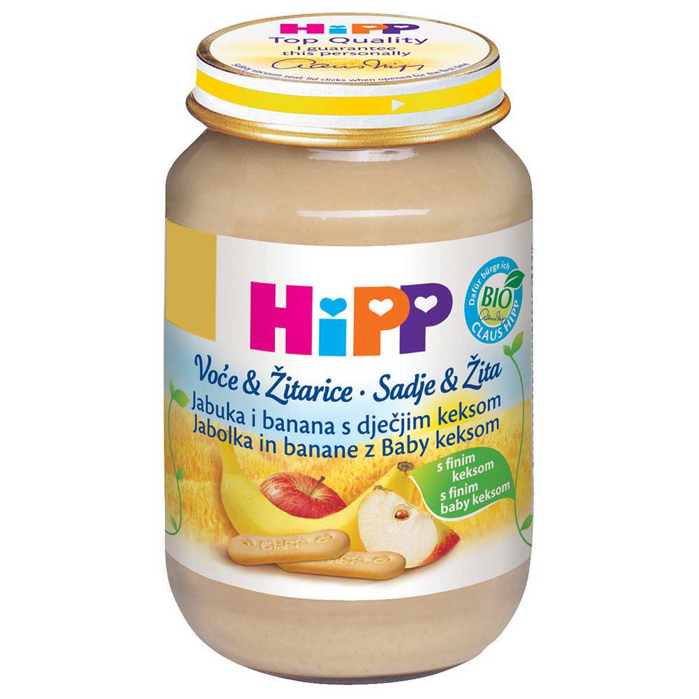 HIPP JABUKA I BANANA SA DECIJIM KEKSOM 190G 4M | Baby Park Internet ...