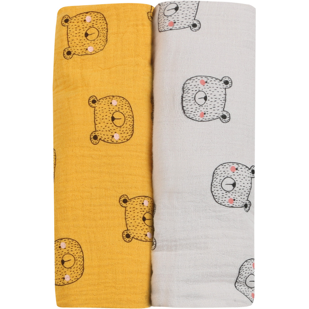 BUBABA TETRA PELENE OD MUSLINA MEDA 2 KOM | Baby Park Internet prodavnica