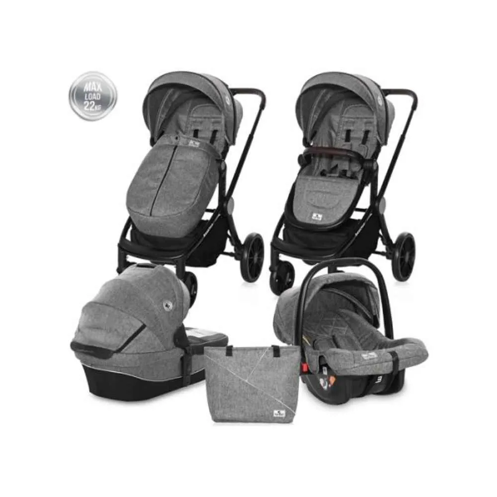 LORELLI KOLICA TRIO SISTEM RAMONA STEEL GREY | Baby Park Internet prodavnica