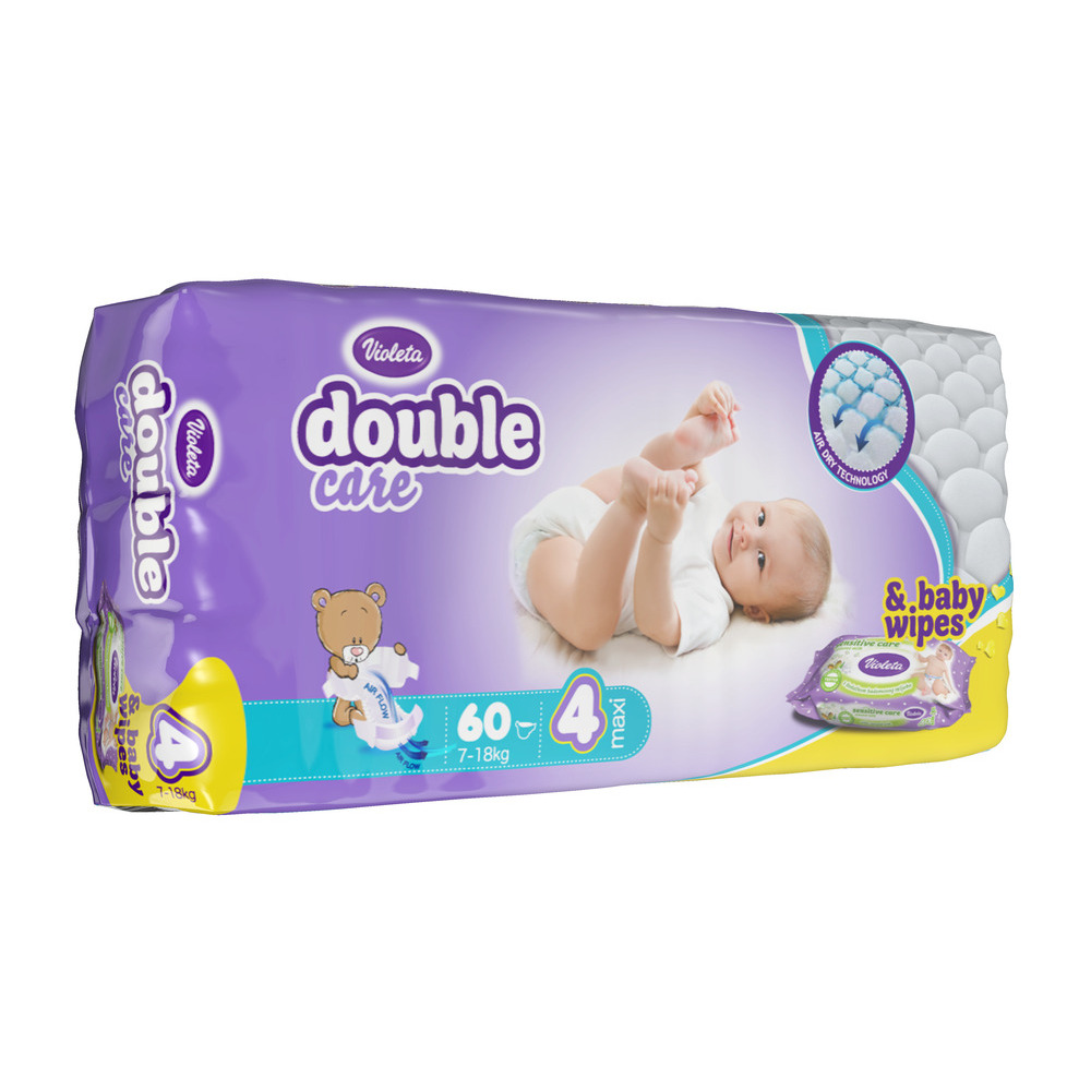 VIOLETA PELENE MAXI 4, 7-18KG, 60KOM | Baby Park Internet prodavnica